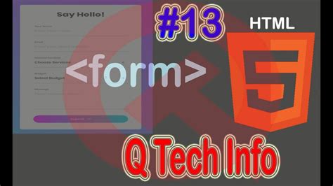 How To Create A Form In Html5 Q Tech Info Urduhindi 13 Youtube