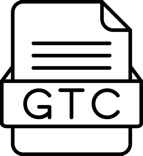Gtc File Format Line Icon 28550919 Vector Art At Vecteezy