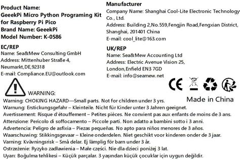 Geeekpi Raspberry Pi Pico Micro Python Programing Bermuda Ubuy