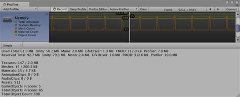 Unity Manual Memory Area