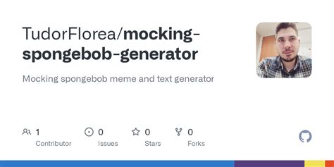 Github Tudorflorea Mocking Spongebob Generator Mocking Spongebob Meme And Text Generator