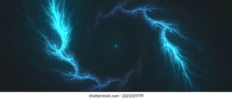 Blue Lightning Vortex Abstract Background Stock Illustration 2221319779