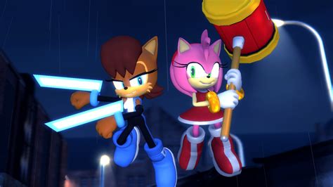 Sally And Amy By Spikehedgelion8 On Deviantart