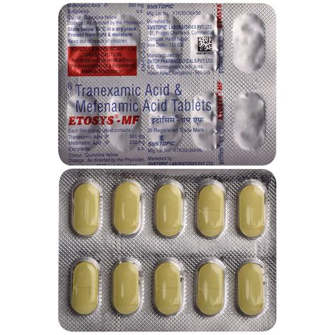Etosys Mf Tablet View Usage Side Effects Price And Subtitute Egmedi