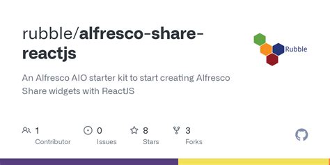 GitHub Rubble Alfresco Share Reactjs An Alfresco AIO Starter Kit To Start Creating Alfresco