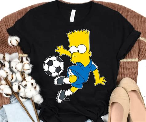The Simpsons Bart Simpson Soccer Ball Kick Up T Shirt Sold By Elene Puffin Paata Sku 48547944
