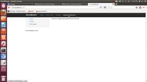 Creating Social Network On Ruby On Rails Day 4 Socialbeams User Mvc A Big Bang Hash