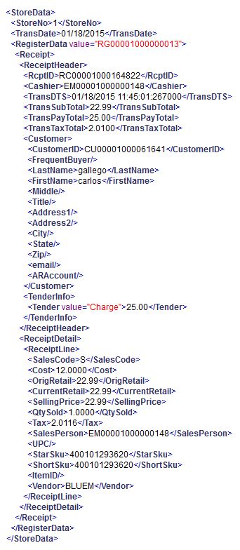 Retail Star Xml Export Files Help And Resource Center