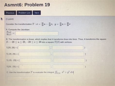solved asmnt6 problem 19 previous problem listnext 1 1