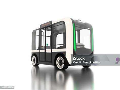 흰색 배경 3d 렌더링에 자치 차량 일반 버스 택시에 대한 스톡 사진 및 기타 이미지 택시 무인교통 교통 Istock