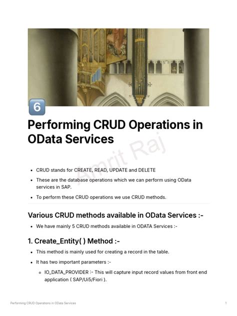 Crud Operations In Odata Services Pdf