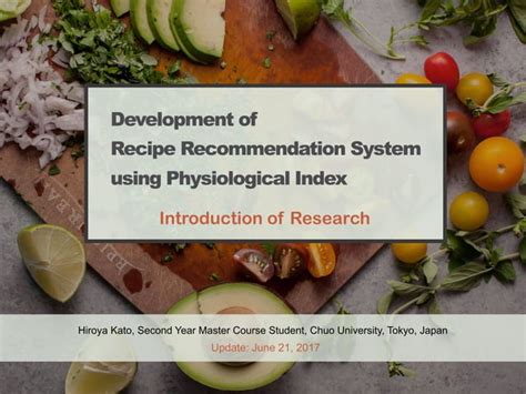 Development Of Recipe Recommendation System Using Physiological Index