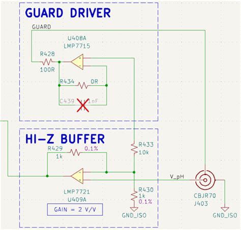 LMP Non Inverting Amplifier Guard Trace Layout Amplifiers Forum Amplifiers TI E E