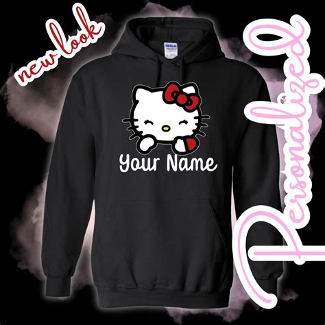 Helllo Kitty Hoodie Sweatshirt Personalized Cute Comfy Adult Youth New Look Etsy