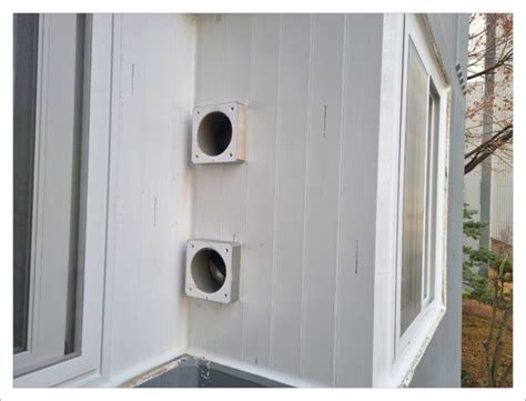 아파트 실내환기를 위해 설치된 전열교환기 에코에어 원 시공사례 현대아인스홈