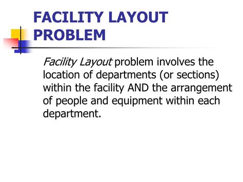 Ppt Facility Layout Problem Powerpoint Presentation Free Download