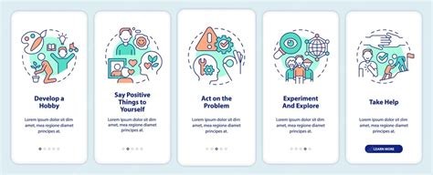 Premium Vector Self Esteem Improvement Onboarding Mobile App Screen
