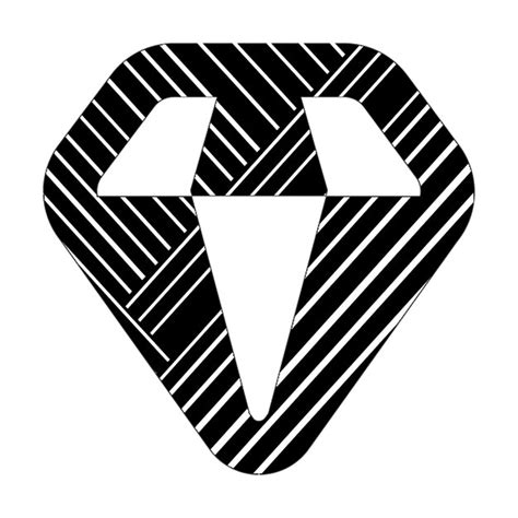Premium Photo Diamond Icon Black White Diagonal Lines