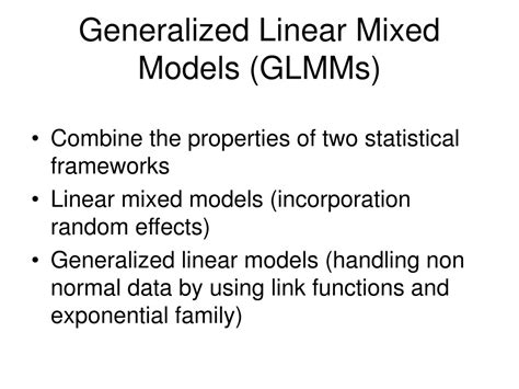 PPT Generalized Mixed Effects Models G MEMs PowerPoint Presentation ID