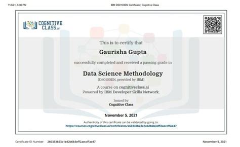 Gaurisha Gupta On Linkedin Cognitiveclass Datascience