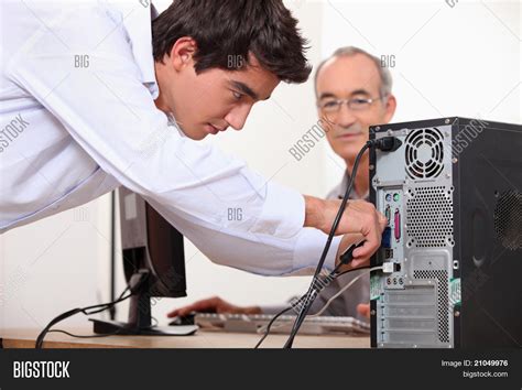 Man Fixing Computer Image And Photo Free Trial Bigstock
