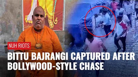 Cops With Sticks Guns Catch Nuh Violence Accused Bittu Bajrangi After