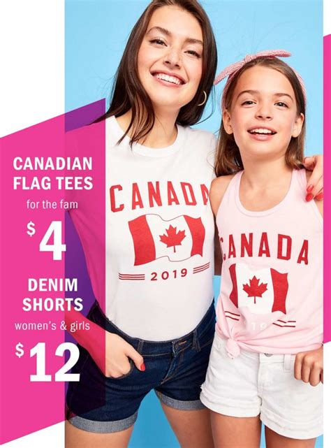 Old Navy Canada Canadian Flag Tees Only 4