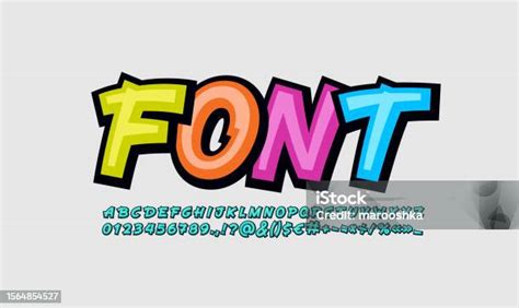 만화 필기 글꼴 스크립트 알파벳 서예 필기체 서체 그래피티 스타일의 손으로 그린 서체 벡터 일러스트레이션 10eps 0명에 대한 스톡 벡터 아트 및 기타 이미지 Istock