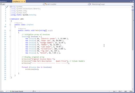 Solved Linq Testcs X Invoicecs Clab1 Lab1linq Test
