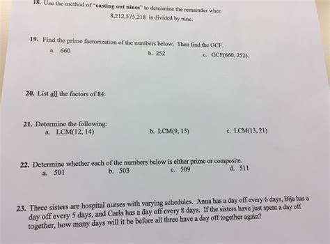 Solved Use The Method Of Casting Out Nines To Determine