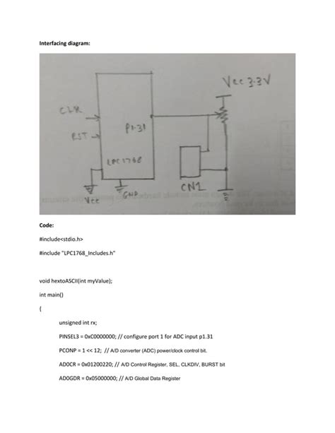 Adc Analog To Digital Conversion Using Lpc 1768 Pdf