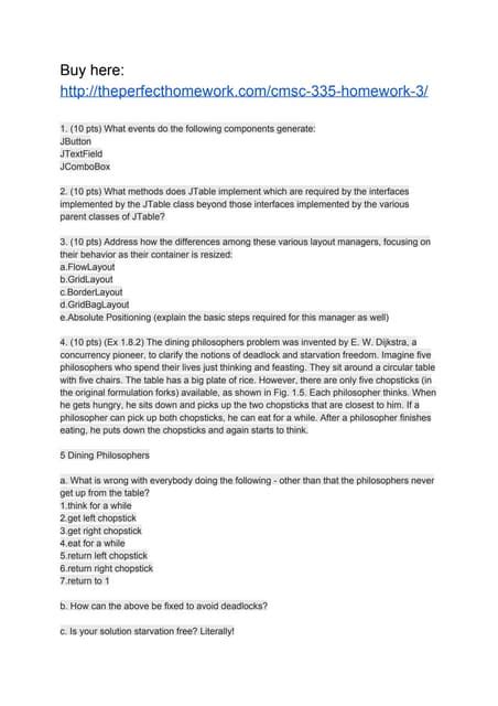 Cmsc 335 Homework 3 Pdf