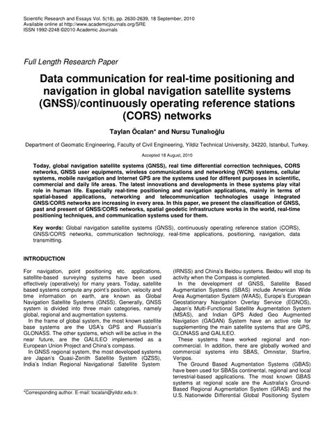 Gnsscontinuously Operating Reference Stations Cors Networks Docslib