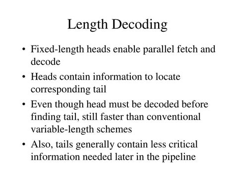 Ppt Heads And Tails Efficient Variable Length Instruction Format Powerpoint Presentation Id