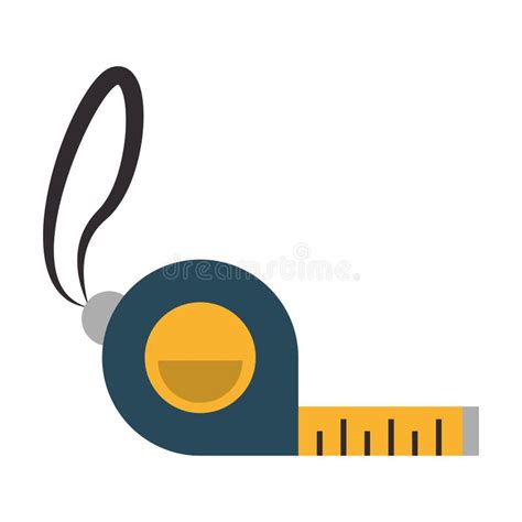 Measuring Tape Tool Icon Cartoon Stock Vector Illustration Of