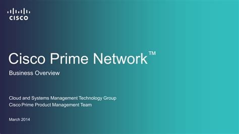 Cisco Prime Network PPT