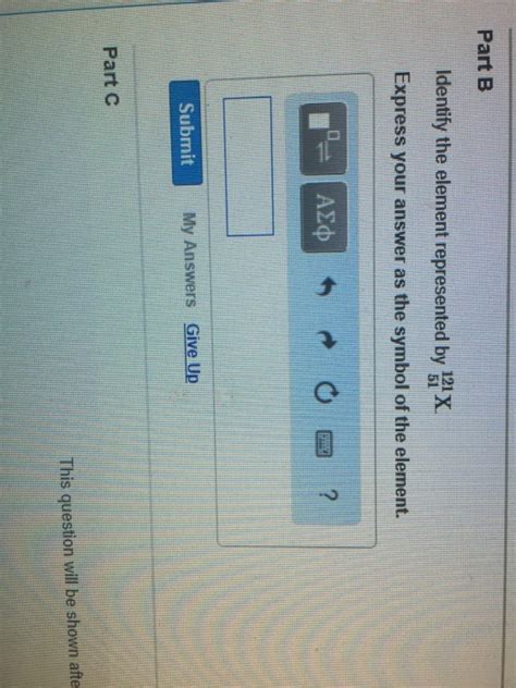 Solved Part B Identify The Element Represented By X Express Chegg Com