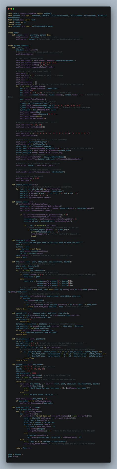 Solved Here Is The Panda3d Code The Environment Is In 3d