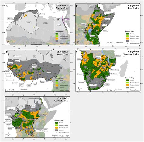 Leopard Range Map Leopard Range Map