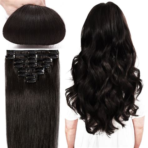 Clip In 100 Remy Real Human Hair Extensions Full Head Highlight Blonde