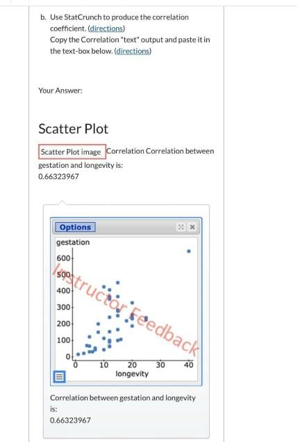 Solved B Use StatCrunch To Produce The Correlation Chegg Com