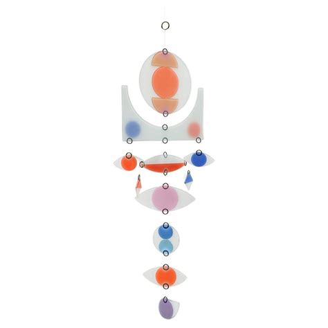 Michael And Frances Higgins Multicolored Mobile Fused Art Glass