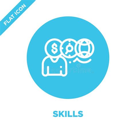 Skills Icon Vector From Talent Management Collection Thin Line Skills Outline Icon Vector