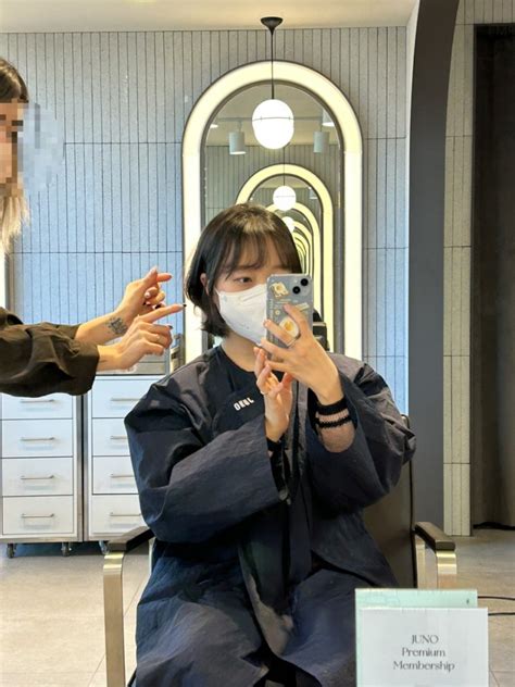 준오헤어 가든강남구청역점 짧은 단발 레이어드컷 앞머리펌 강남구청미용실 민 수석 디자이너님 후기 네이버 블로그
