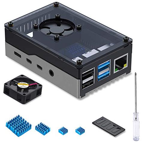 miuzei case for raspberry pi 4 raspberry pi 4b case with fan 35mm 4