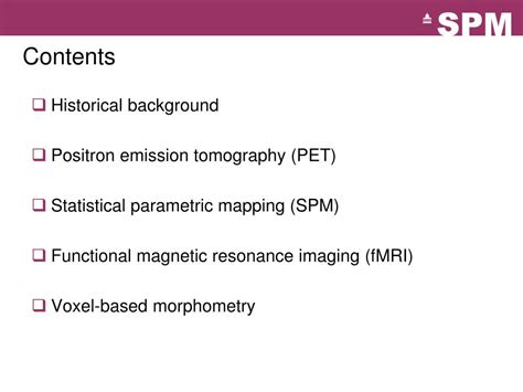 PPT Statistical Parametric Mapping For FMRI PET And VBM PowerPoint Presentation ID