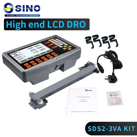 SINO LCD Axis Axis DRO Sets Digital Readout Display With Scale Linear Encoder Grating Glass