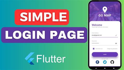 simple login page flutter ui speed code 2024 youtube
