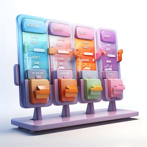 Rendering 3d Abstrait Dune Interface Informatique Avec Des Boutons Et