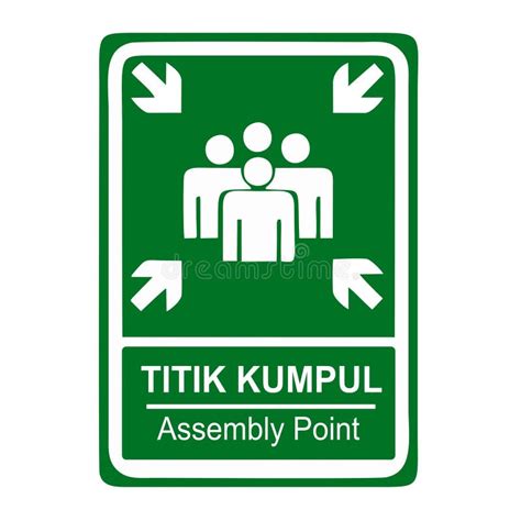 Assembly Point Sign Stock Vector Illustration Of Evacuation 384736705